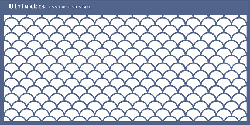 Stencil USM188 Fish Scale – Ultimakes.in
